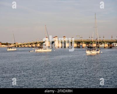 The Bridge of Lions is a bascule bridge that spans the Intracoastal ...