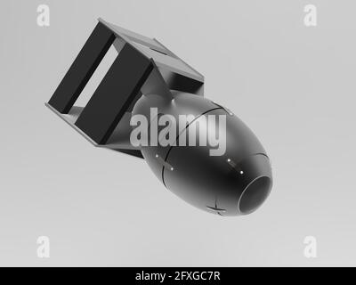 Stylish poster atomic bomb. 3D rendering Stock Photo - Alamy