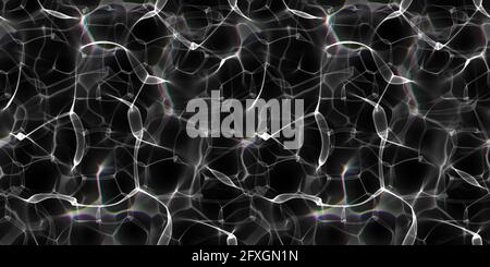 caustics below the water surface. Pool water with shiny rays. Ripple ...