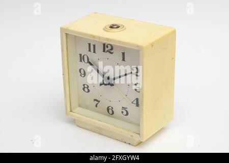 Plastic square alarm clock Stock Photo - Alamy