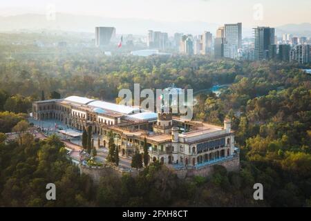 aerial view forest of Chapultepec. urban park in Mexico City. (Photo ...