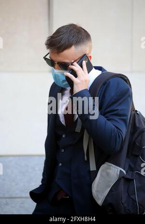 Pc Jamie Lewis arrives at Westminster Magistrates' Court, London, where ...