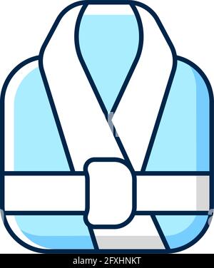 Spa Bathrobe Icon. Flat Color Design. Vector Illustration Stock Vector ...