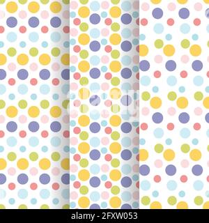 Confetti colourful background. Dot pattern. Vector illustration. Abstract bright colored dotted ...