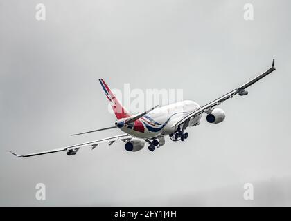 The United Kingdom livery prime minister Boris Johnson jet plane taking ...