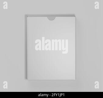 Blank Flat Carton cardboard Box Mockup, White Software Box, package ...