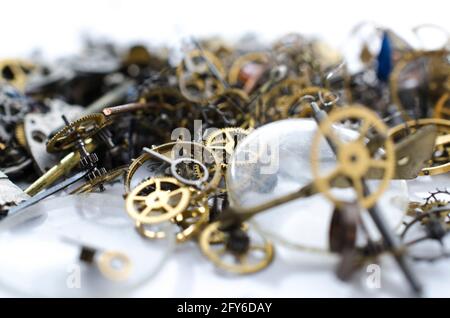texture of parts for mechanical watches Stock Photo - Alamy