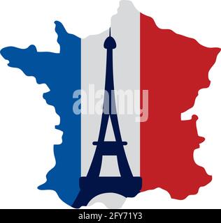 france map and flag Stock Vector Image & Art - Alamy