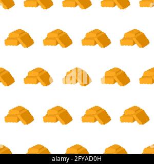 Chicken Nuggets - Drawing vector illustration, black and white colors ...
