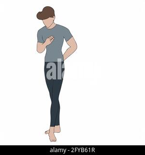 Cartoon character of a man in a butler pose isolated on white ...