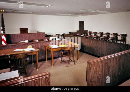 Empty Judges Bench Stock Photo - Alamy