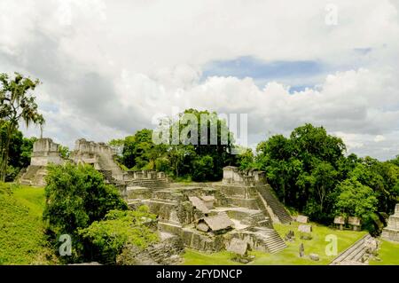 Ancient Mayan citadel Tikal in Guatemala during daylight Stock Photo ...