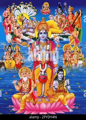 god Surya power of sun hinduism mythology illustration Stock Photo - Alamy