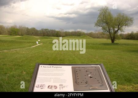 Hopewell Culture National Historical Park, OH, USA. Ceremonial mounds ...