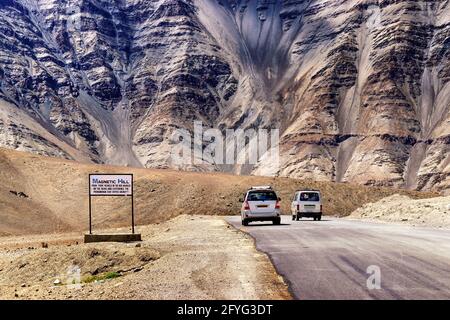 A gravity hill where slow speed cars are drawn against gravity is ...