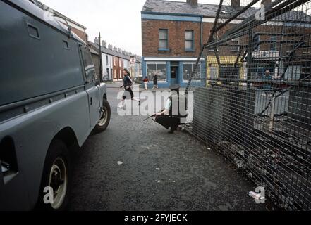 Fortified Army and RUC Station in East Belfast Northern Ireland, United ...