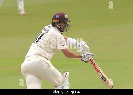 1 May, 2021. London, UK. Surrey’s Kemar Roach celebrates with team ...