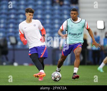 Porto, Portugal, 28th May 2021. Marcos Alonso of Chelsea during a ...