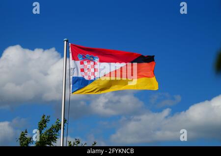A mixed Croatian-German flag Stock Photo - Alamy