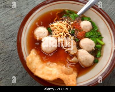 Mie Bakso is a popular Indonesian dumpling soup Stock Photo Mie Bakso is a popular Indonesian dumpling soup Stock Photo