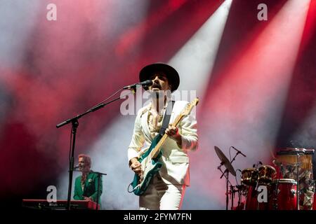 Pedro Taborda 'Tatanka', the vocalist of The Black Mamba band performs ...