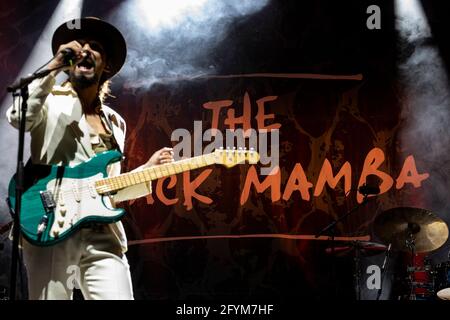 Pedro Taborda 'Tatanka', the vocalist of The Black Mamba band performs ...
