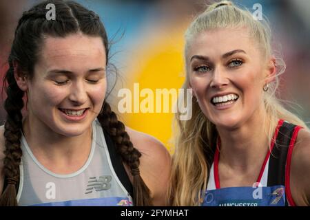 MANCHESTER - ENGLAND. 27 MAY: Isabelle Boffey and Ellie Baker competing ...