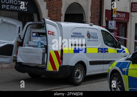 Police Forensic Investigation Van Stock Photo - Alamy
