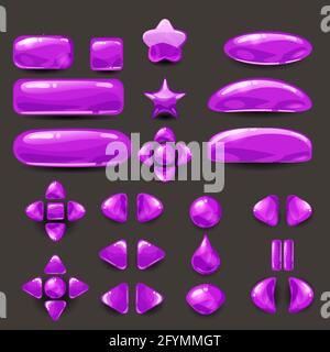 Game UI. Complete set of graphical user interface to build 2D games. Vector eps 10 Stock Vector ...