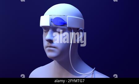 Forehead pulse oximeter, illustration Stock Photo - Alamy
