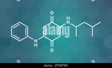 6PPD rubber additive molecule, illustration Stock Photo - Alamy