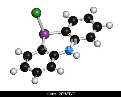 Adamsite or DM riot control agent. Skeletal formula Stock Photo - Alamy