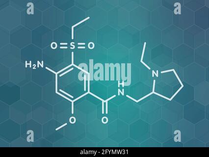 Amisulpride drug molecule, illustration Stock Photo - Alamy