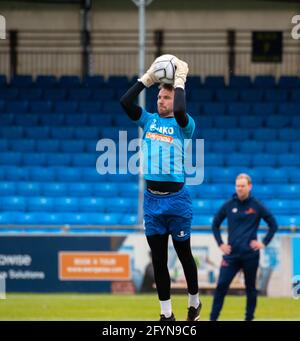 Solihull, UK. 29th May, 2021. high feet for the ball During the ...