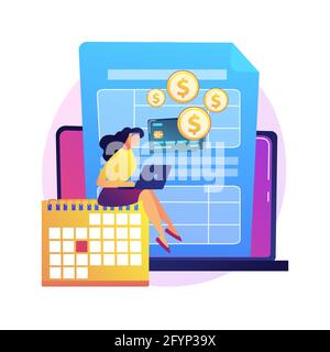 Pay a balance owed abstract concept vector illustration Stock Vector ...