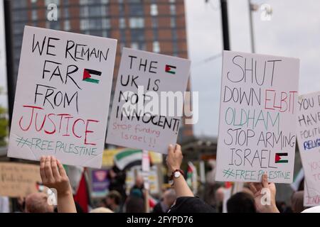 The group of Protestors with flags and slogans in downtown Vancouver ...