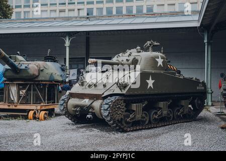 M4 Sherman tank on exhibit at the Memorial Museum of the Battle of ...