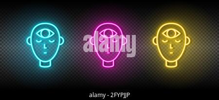 third eye color icon vector. third eye sign. isolated symbol ...