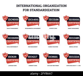 ISO icon. International Organization for Standardization sign, symbol ...