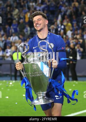 Chelsea's Mason Mount celebrates with the trophy after the UEFA ...
