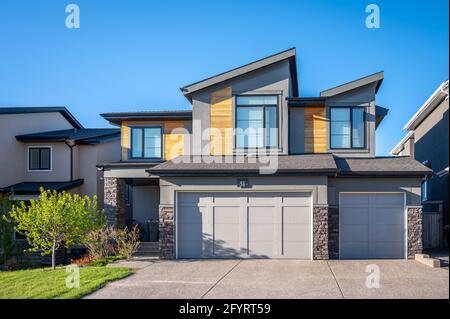 Calgary, Alberta - May 29, 2021: Beautiful modern suburban home in ...