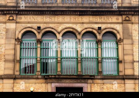 Manchester Free Library building at Cheetham Hill Stock Photo - Alamy