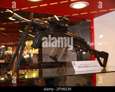 MINI-BERYL wz.96 Assualt rifle in Eurosatory 2008 Stock Photo - Alamy