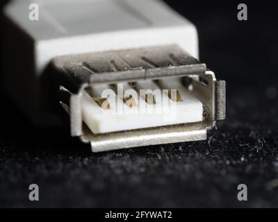A closeup shot of details of a patch panel Stock Photo - Alamy