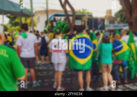 Protest Blurred photo meeting people march against corruption with ...