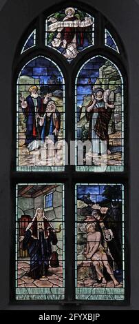 Parable of The Good Samaritan, stained glass window by Frederick Preedy ...
