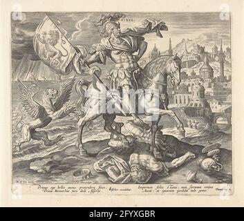 Ninus van Nineve as the first king from the vision of Daniël, 1643 ...