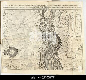 Map of Old and New Brisach Stock Photo - Alamy