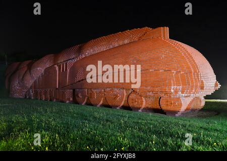 Darlington Brick Train located on the A66 Stock Photo - Alamy