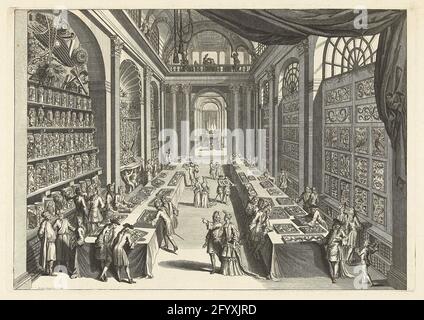 Visitors in the Cabinet of Natural Levinus Vincent in Haarlem In a ...